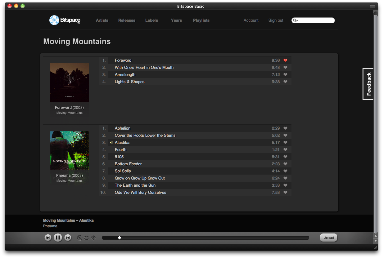 Bitspace: It's Your Music, In the Cloud. Powered by HTML5. - MacStories